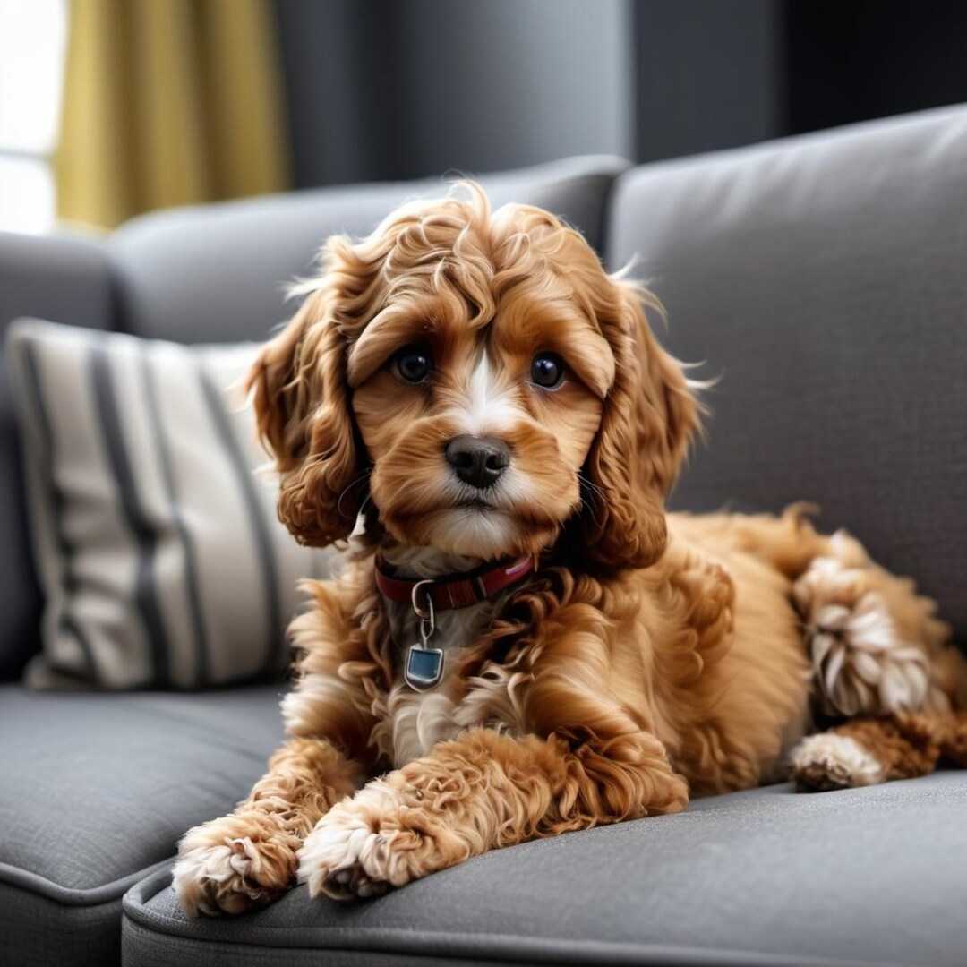 Cavapoo Couch Dog Puppy Wall Art Photo Office Bedroom Bathroom Living ...