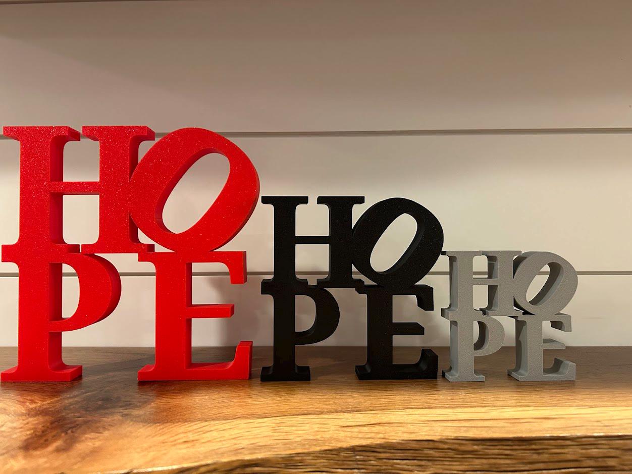 3D Printed HOPE Sign – Modern Square Design, Sculpture - Etsy