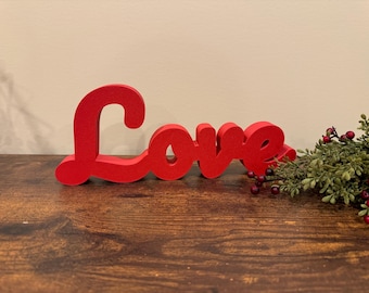 Love Sign, 3D Printed Sign, Love Sculpture, Valentine’s Decoration ...
