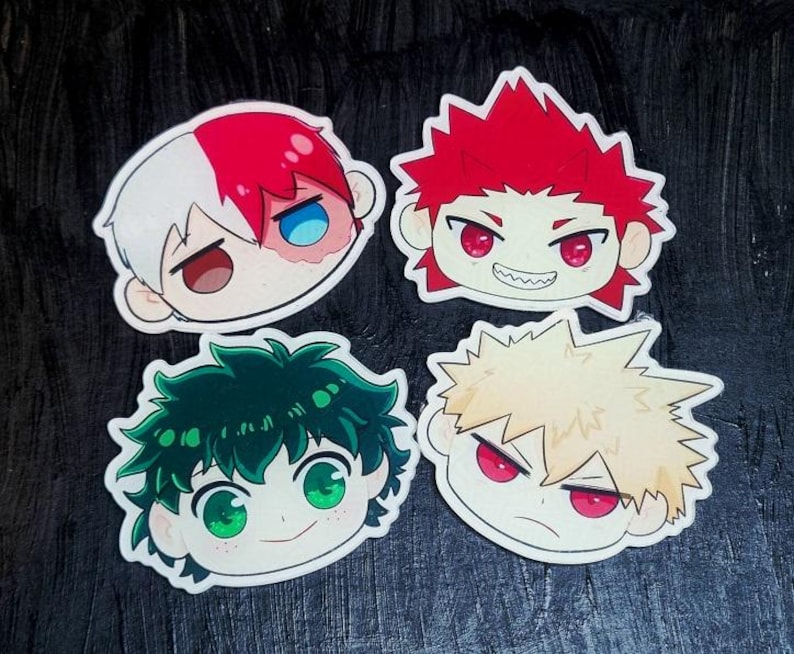 MHA Fridge Magnets & Sticker Set, My Hero Academia, BNHA Merch, Anime ...