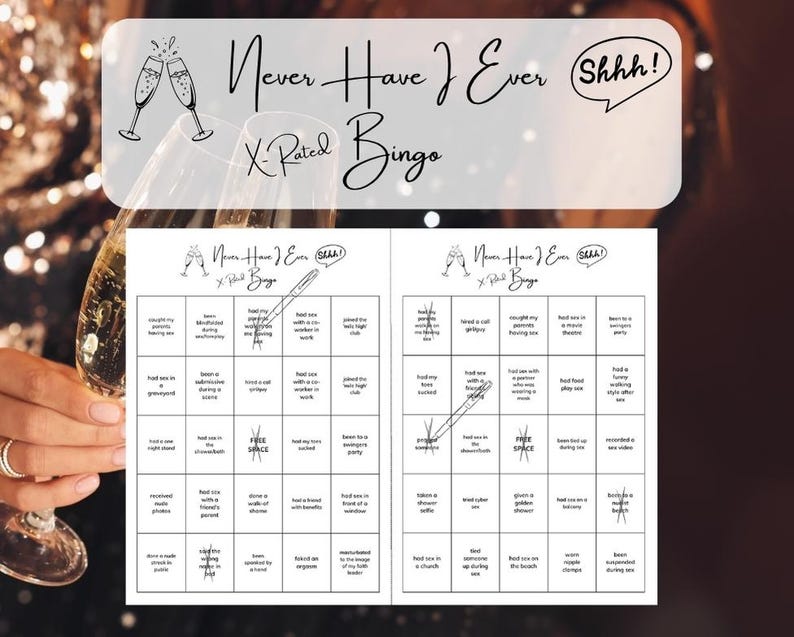 Never Have I Ever X-rated Bingo | the Ultimate Bachelorette & Adult ...