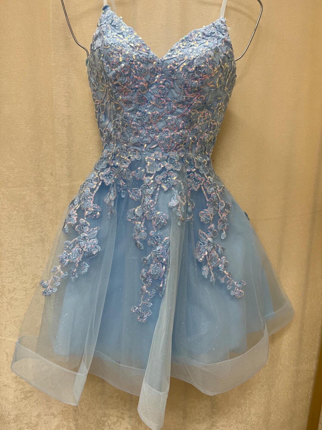Light Blue Short Homecoming, Graduation Dress Tulle Flare Dress - Etsy
