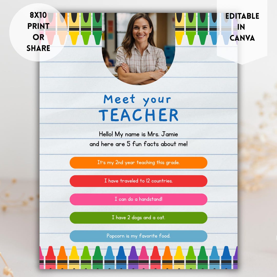 Editable Meet the Teacher Flyer Template | Back to School Teacher ...