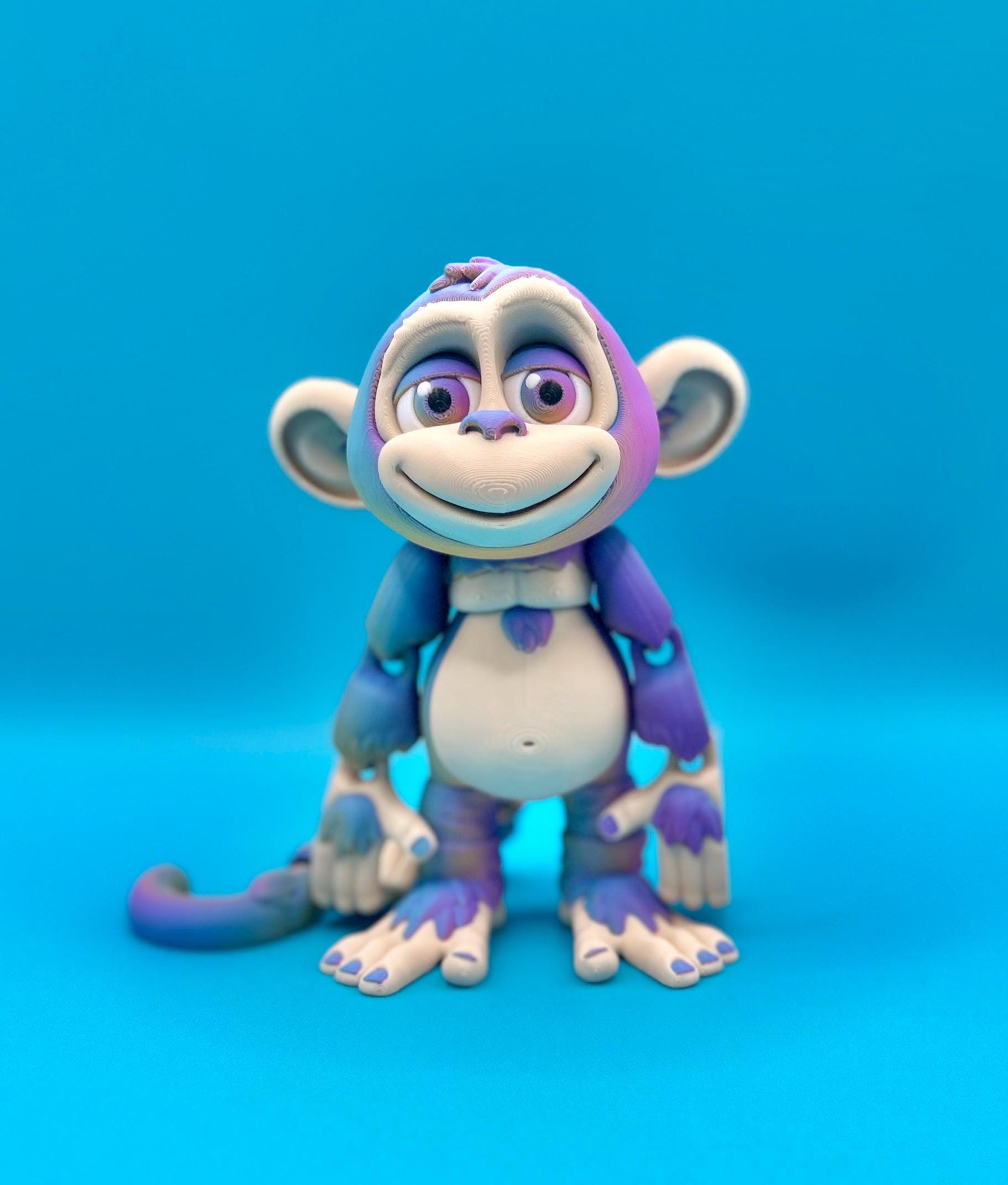3D Printed Articulated Monkey: Flexi Fidget Toy - Etsy