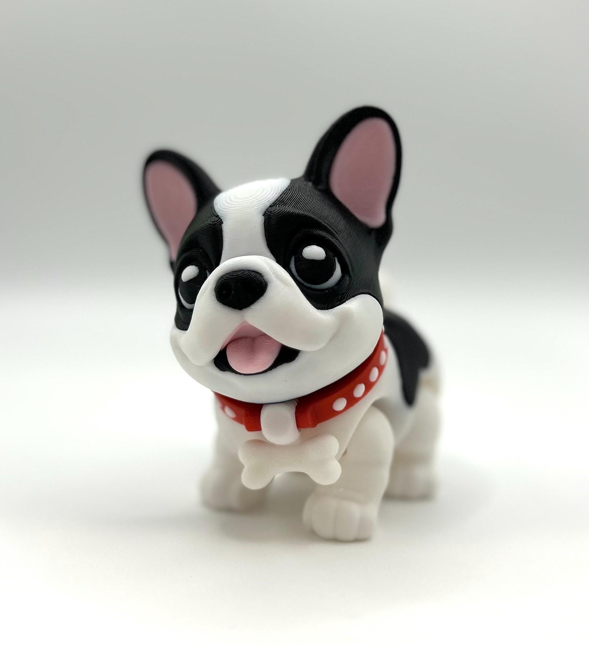 3D Printed Articulated French Bulldog Toy – Poseable Legs & Turning ...