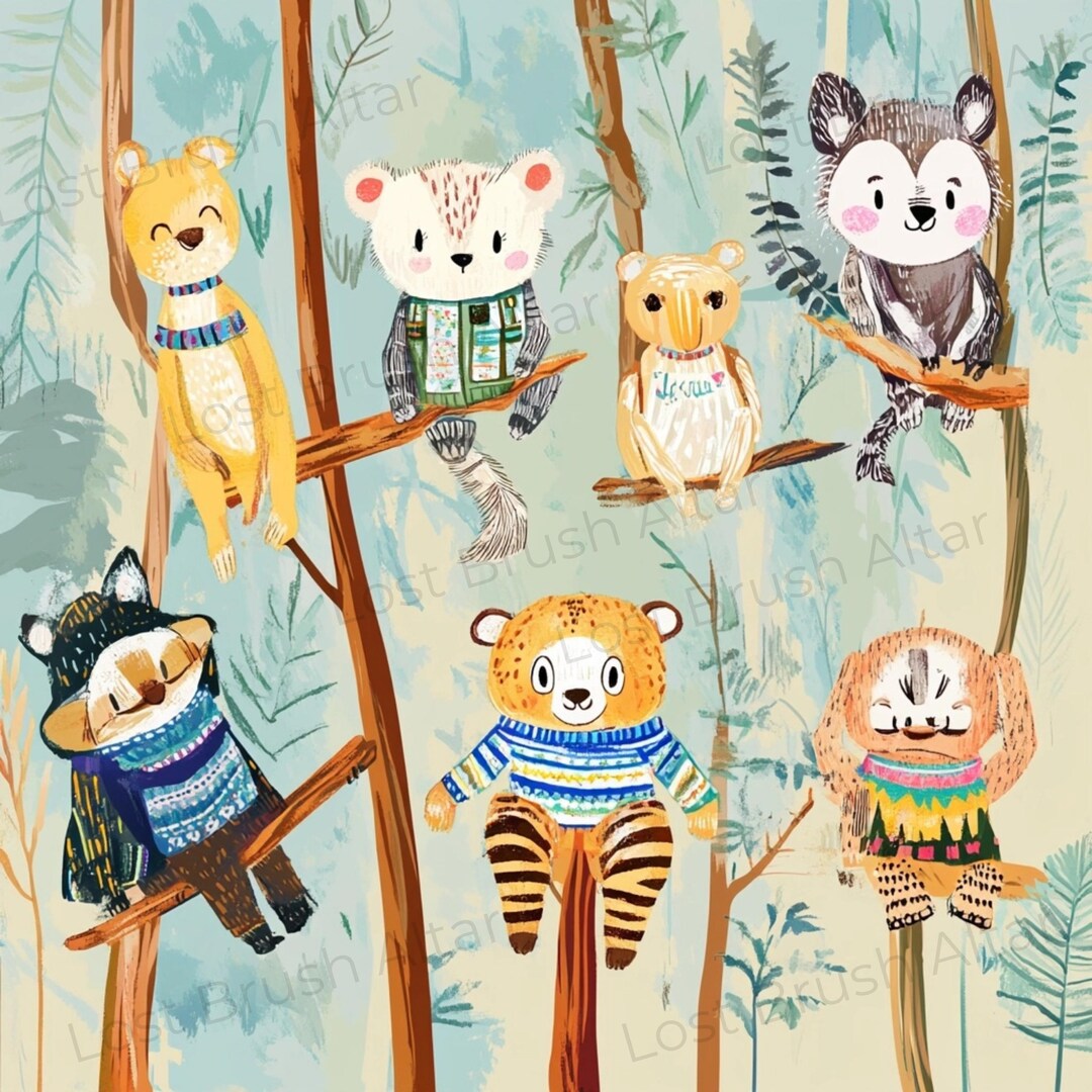 Cute Woodland Animal Forest Theme High Quality Digital Download ...