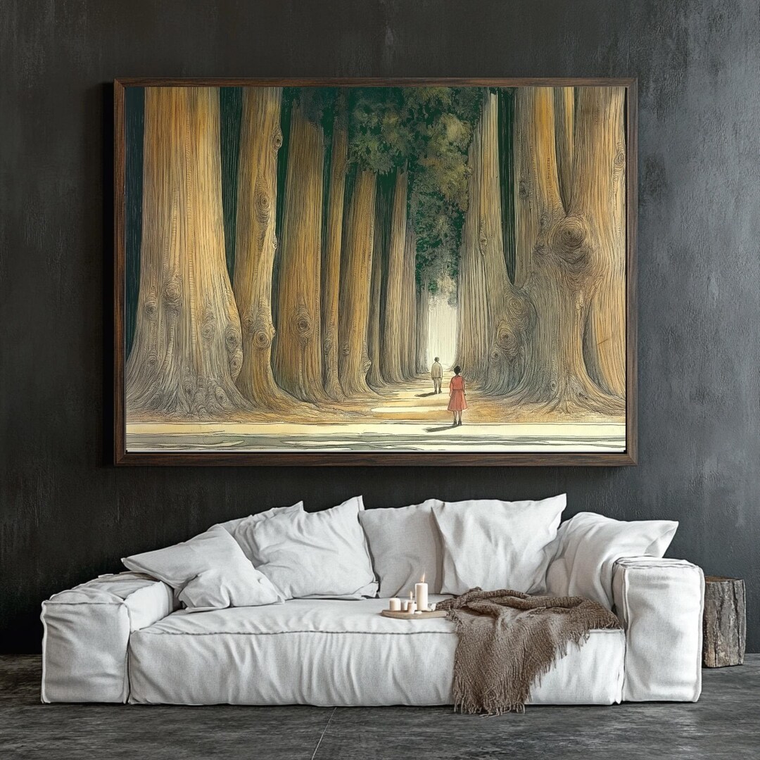 Meloncholy Forest Matte Wall Art Print for Home Decor, Introspective ...