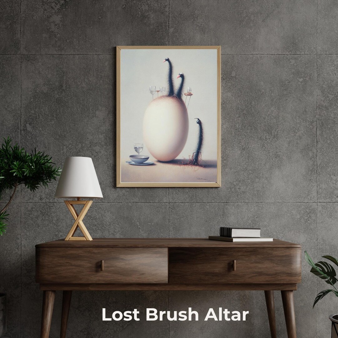 Hatch | Original Surrealist Painting, Weird Unique Surreal Wall Art ...