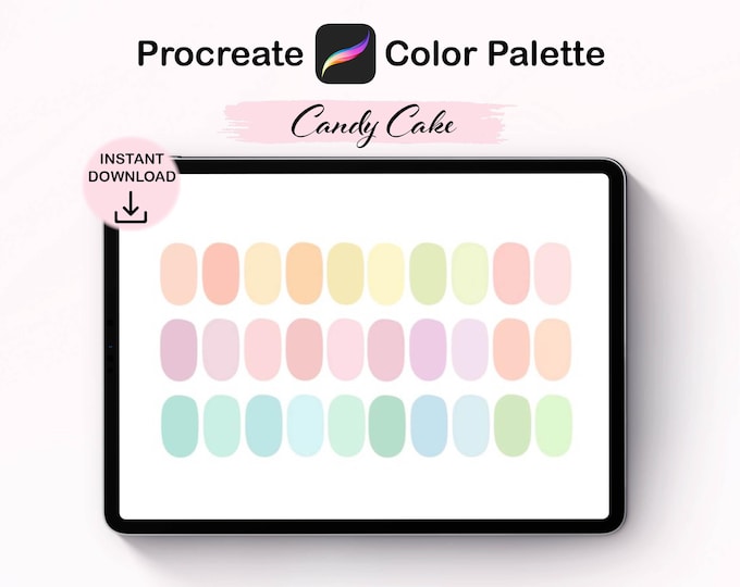 Sweet Candy Procreate Color Palette | 30 Bright Swatches (digital ...