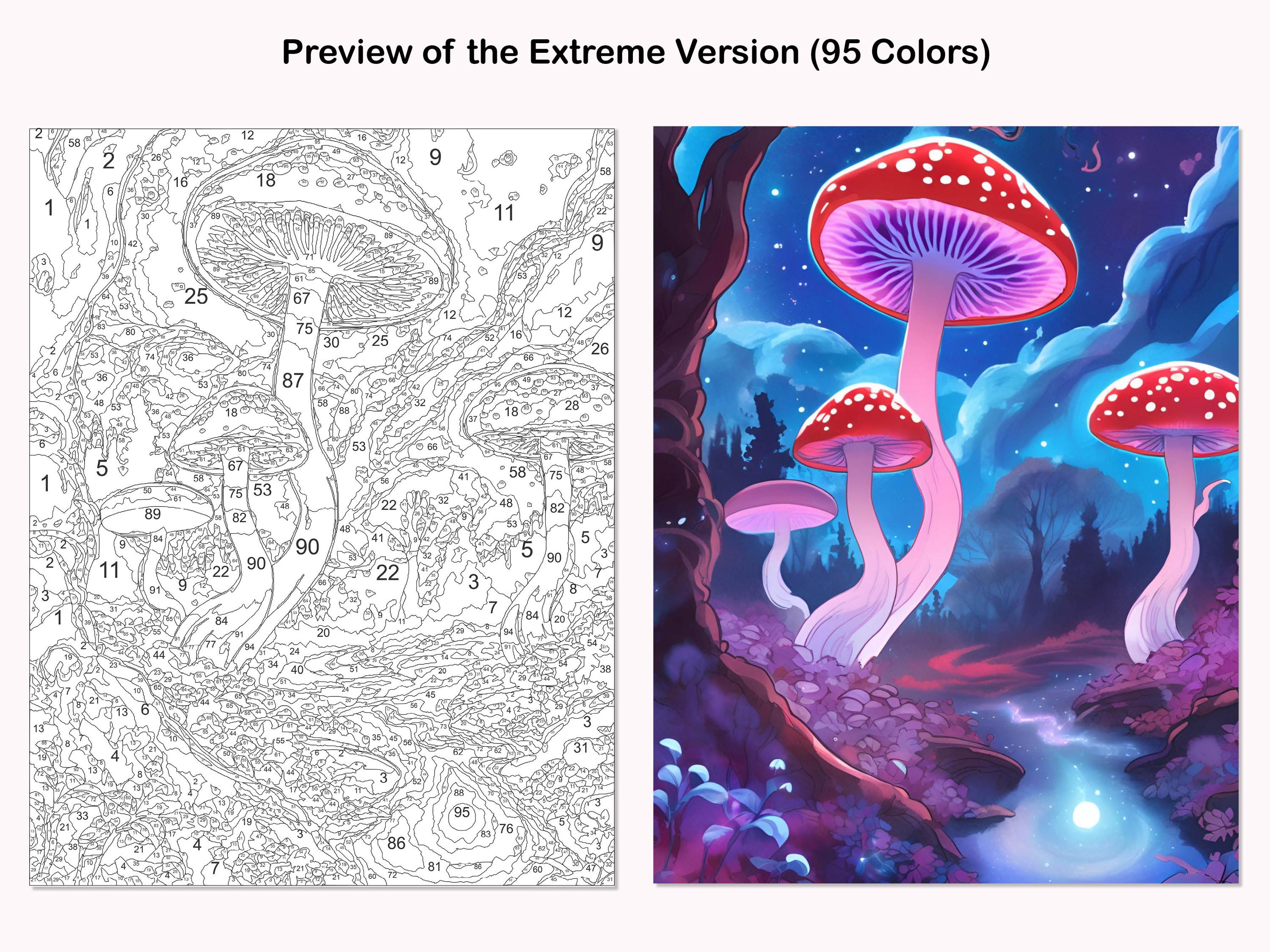 Magical Forest Color by Number Coloring Pages for Adults | Procreate ...