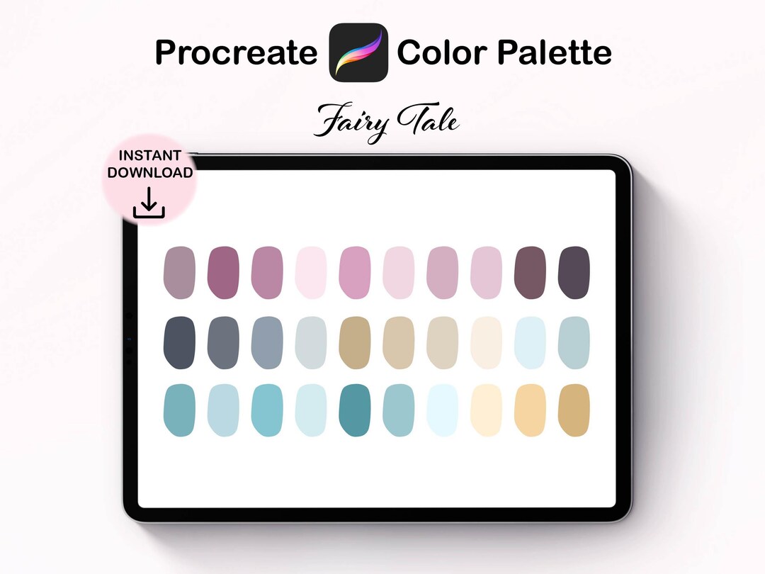 Pastel Color Palette for Procreate: 30 Swatch File (digital Download ...