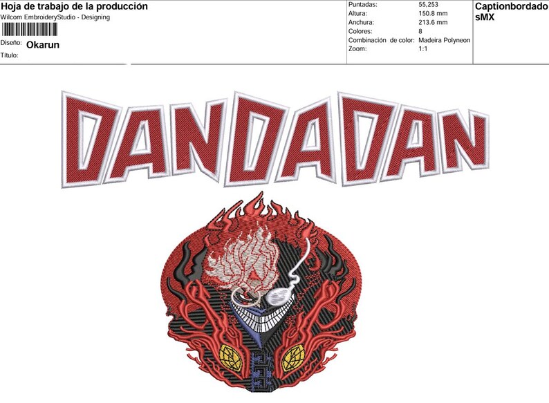 Dandadan Embroidery Design - Etsy