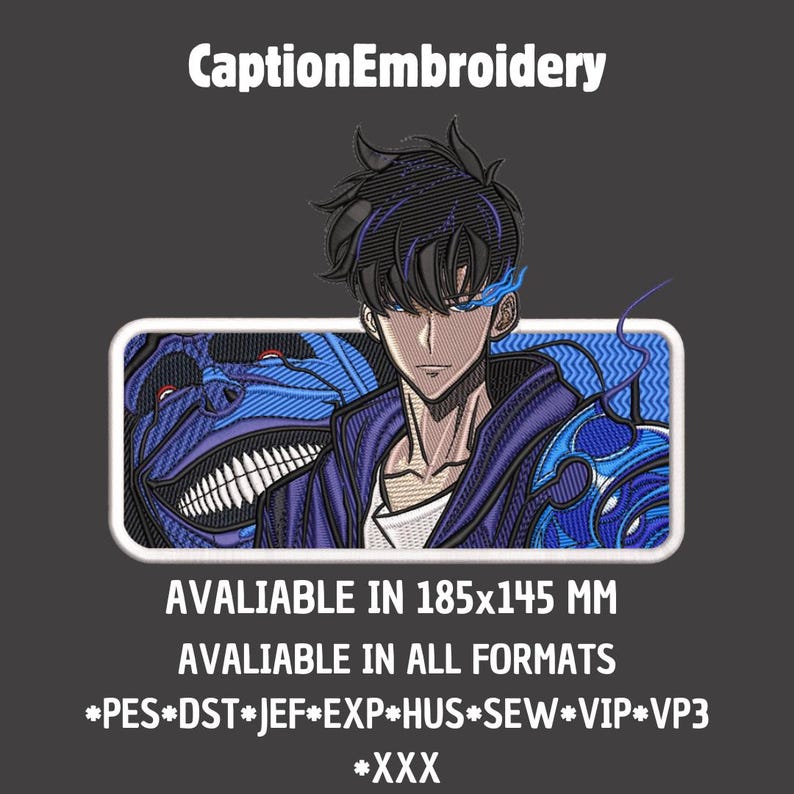 Solo Leveling Embroidery Design Anime Embroidery Design - Etsy