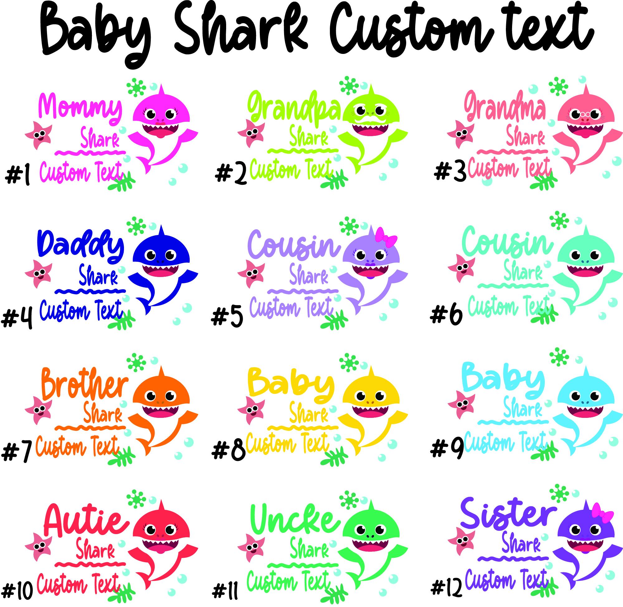 Baby Shark DTF Transfer, Full Color Custom DTF Print, High Quality ...