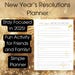 Printable New Years Resolution Planner - Etsy