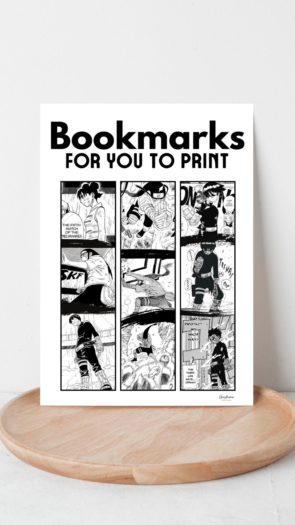 ANIME Printable Bookmarks, Digital Download JPG Bookmarks , Naruto ...