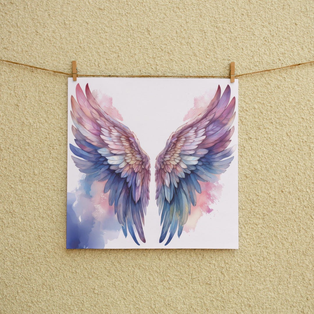 Angel Wings Satin Poster 3 of 20, Home Decor Wall Art, Spiritual Decor ...
