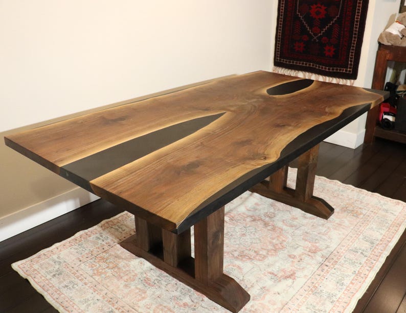 Dining Table, Epoxy Table, Handmade, One of a Kind, Walnut, Custom ...