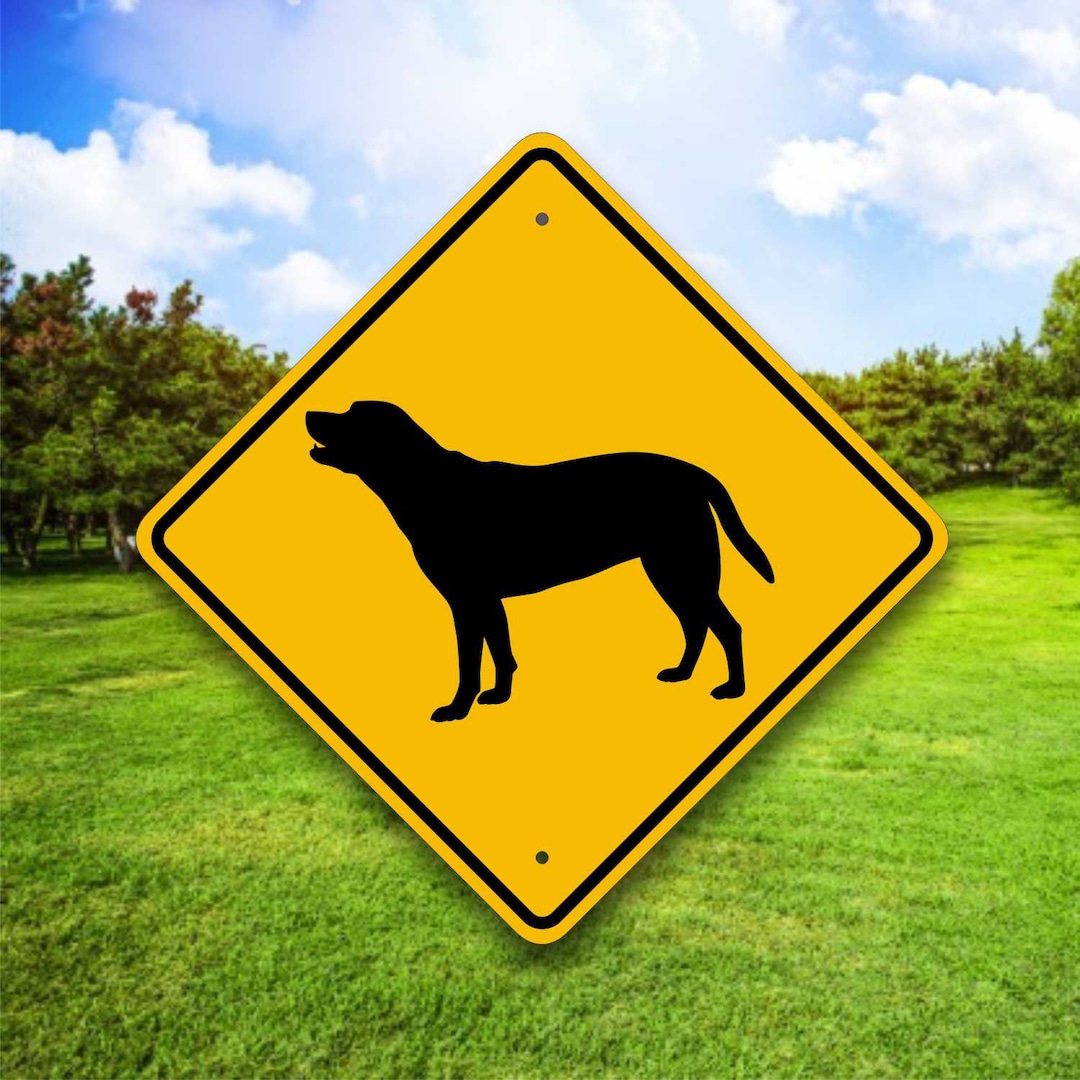 Dog Crossing Placard - Family Pet Safety Marker - Canine Yard Art ...