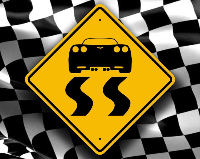 Corvette C6 - Burnout Sign - Aluminum Highway Style Placard - Fun ...