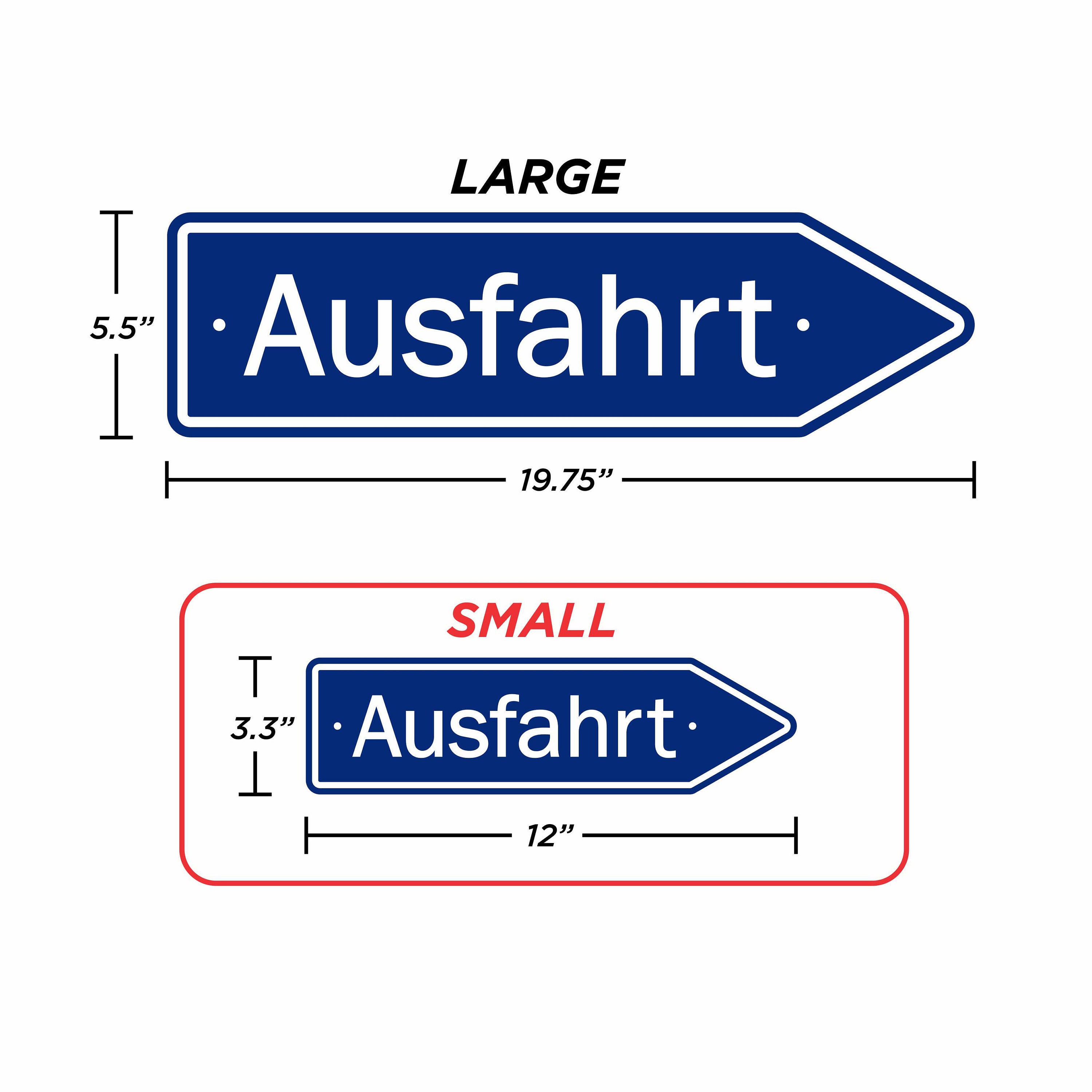 German Exit Sign AUSFAHRT Aluminum Scale Replica - Etsy
