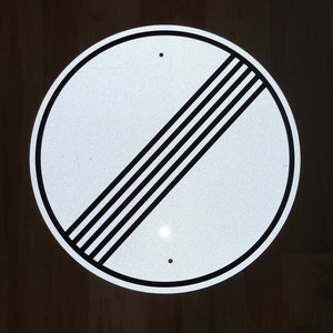 Full Size Reflective Autobahn Sign "no Speed Limit" - German Replica ...