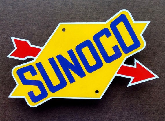 Sunoco Logo Sunoco Gas Station Oil Garage Motor Retro Logo Rustic Wall