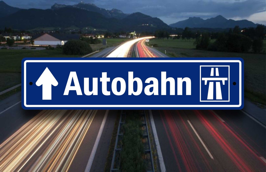 Autobahn Marker Sign - German Highway Plaque Replica - European ...