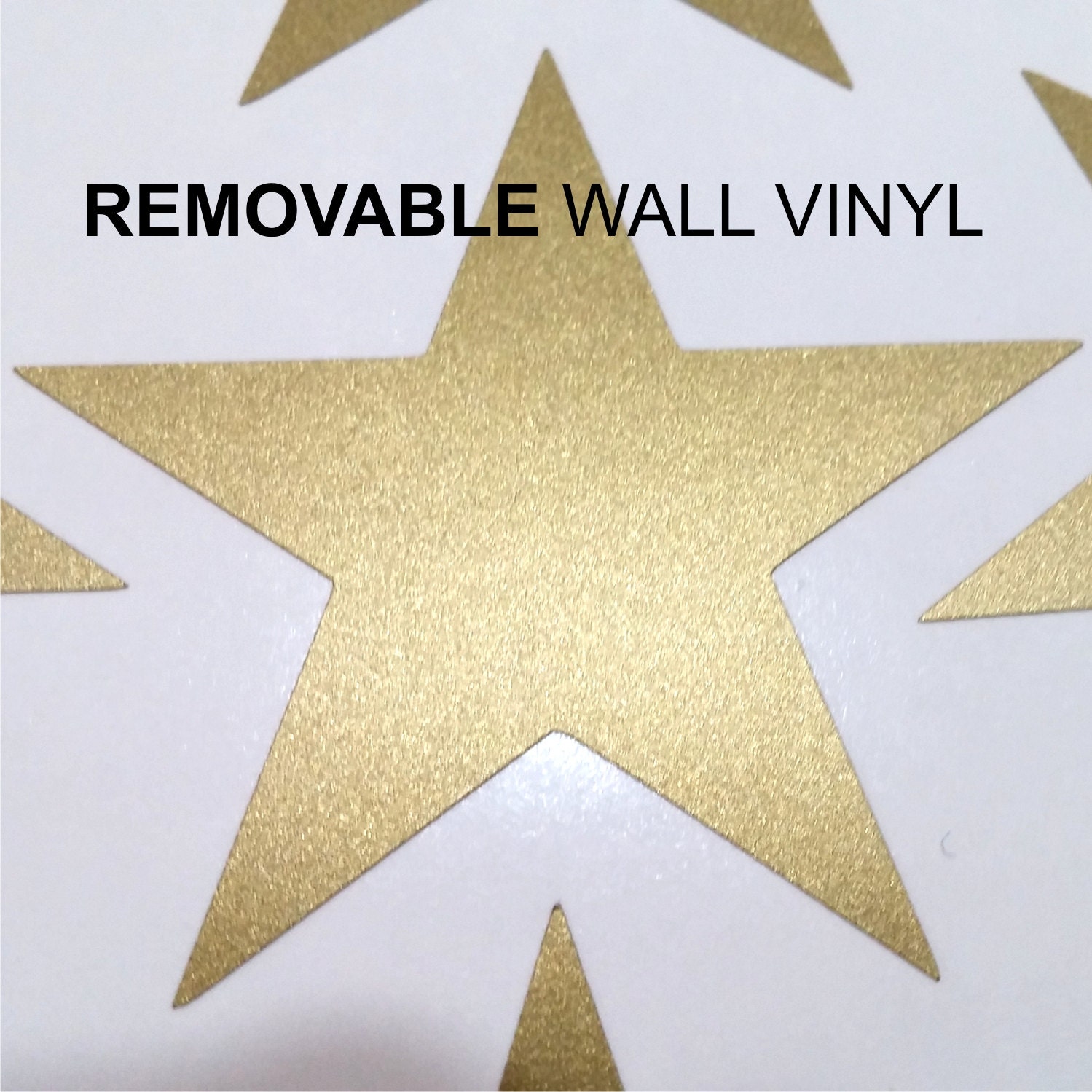 FALLING STARS / Removable Gold Wall Vinyl Decals / DIY Family | Etsy