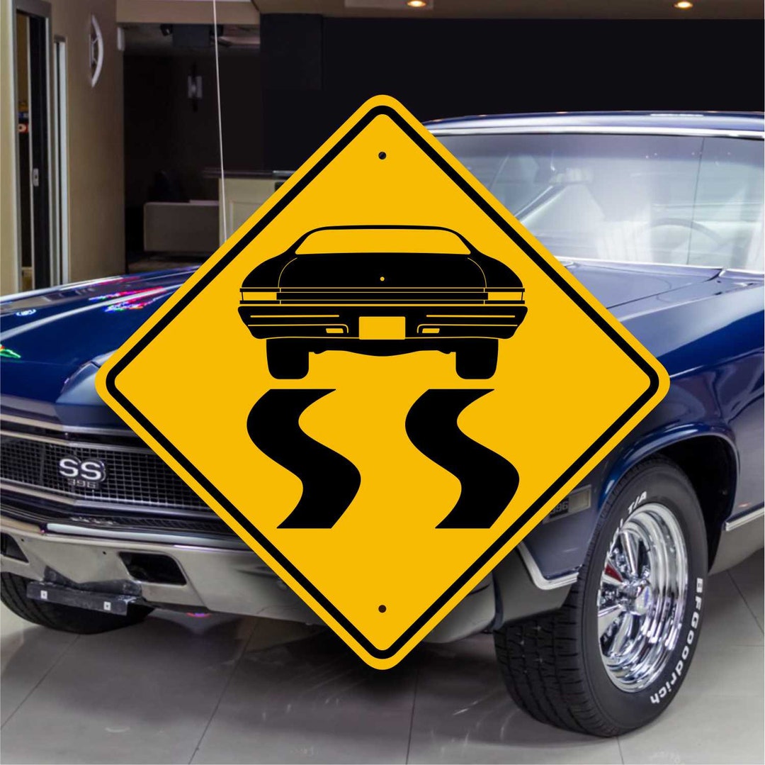 1968 Chevelle Super Sport - Customizable Tire Burnout Sign - Muscle Car ...