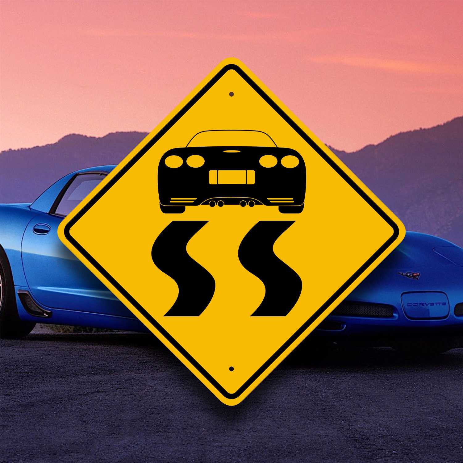 Corvette C5 Customized Tire Burnout Sign Aluminum Highway - Etsy