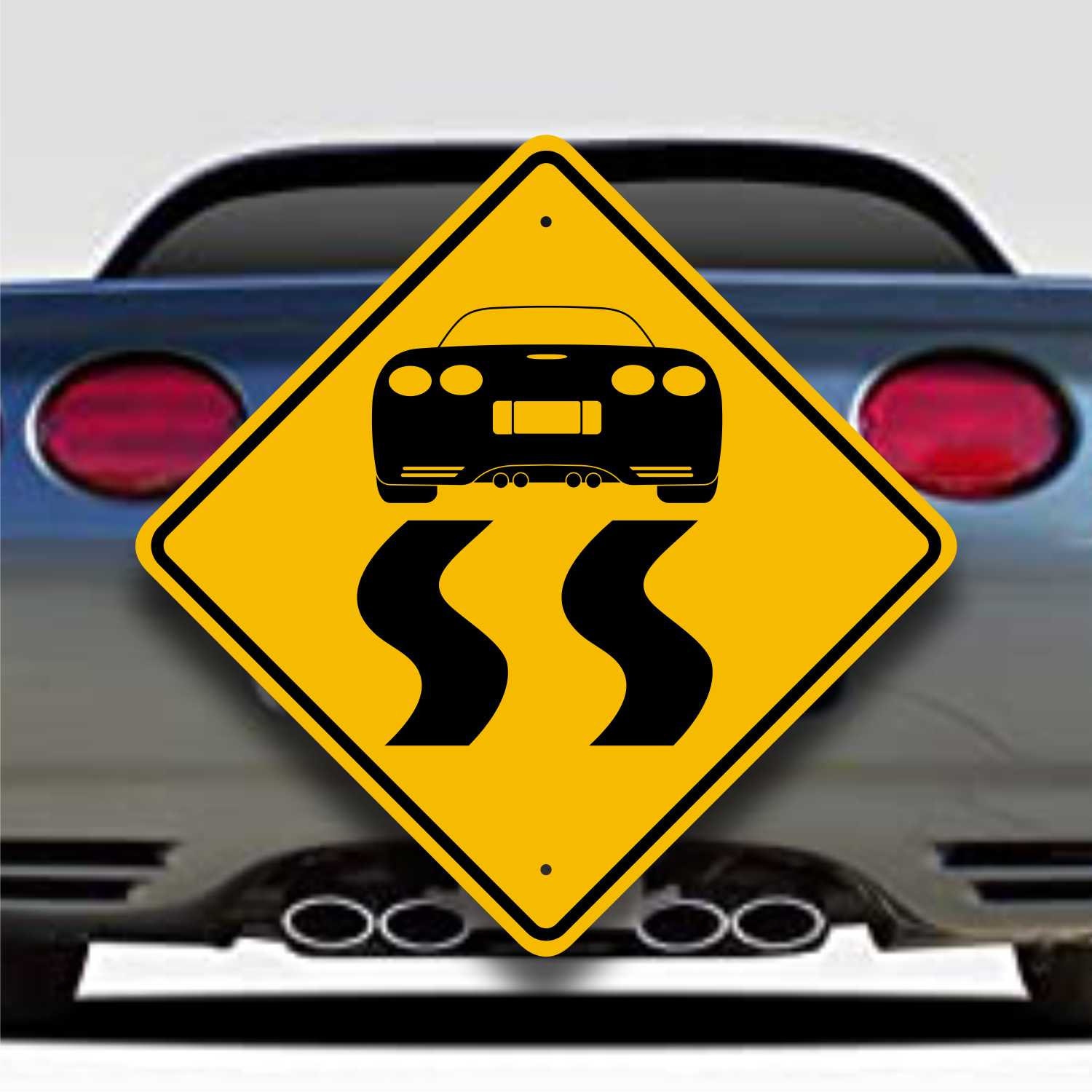 Corvette C5 Customized Tire Burnout Sign Aluminum Highway - Etsy