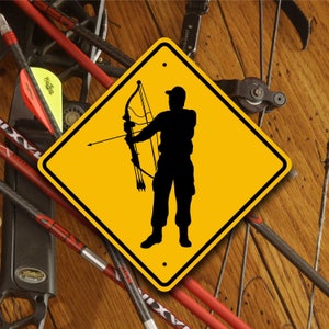 Archery Sign - Compound Bow Hunting - Shooting Range Safety Plaque ...