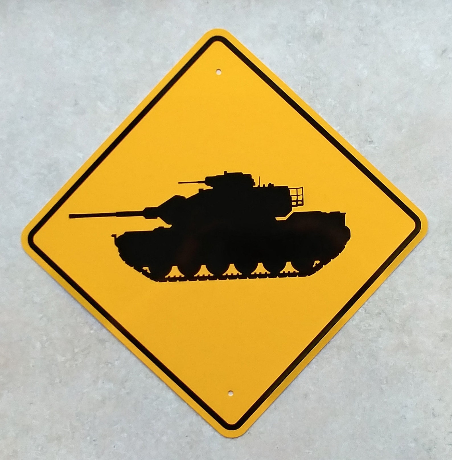 Tank Crossing Sign Military Safety Plackard Ordance Marker - Etsy