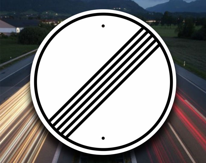 Autobahn Sign NO SPEED LIMIT Aluminum Plaque European - Etsy