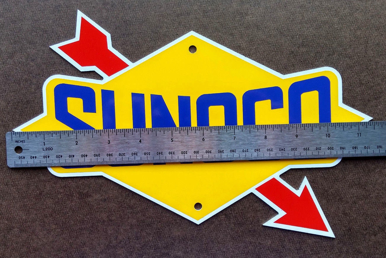 SUNOCO SIGN - Garage Decor - NASCAR - Racing Logo - Automobilia ...