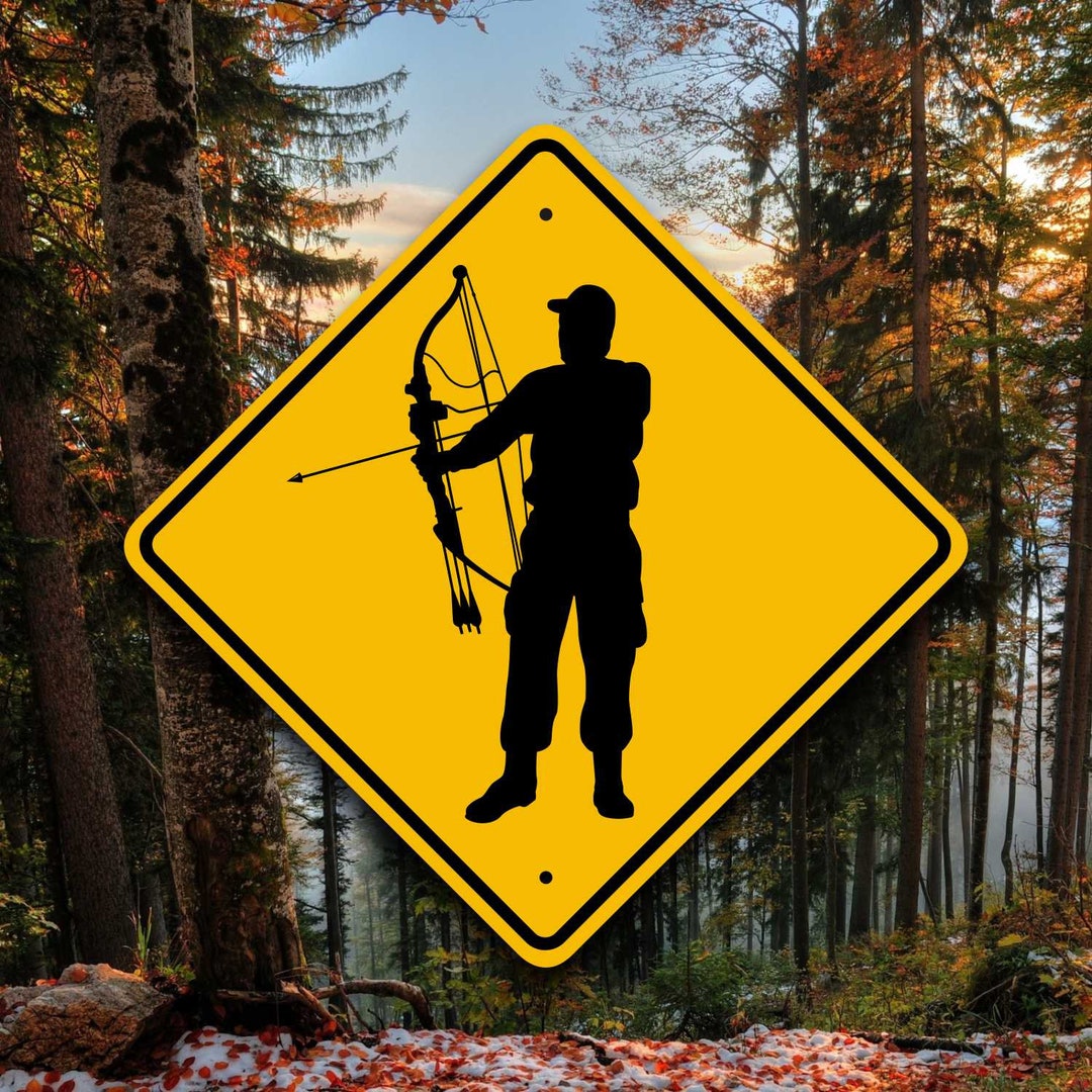 Archery Sign - Compound Bow Hunting - Shooting Range Safety Plaque ...