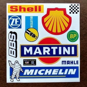 German Racing Decal Set Martini Motorsport Formula 1 Track Autocross ...