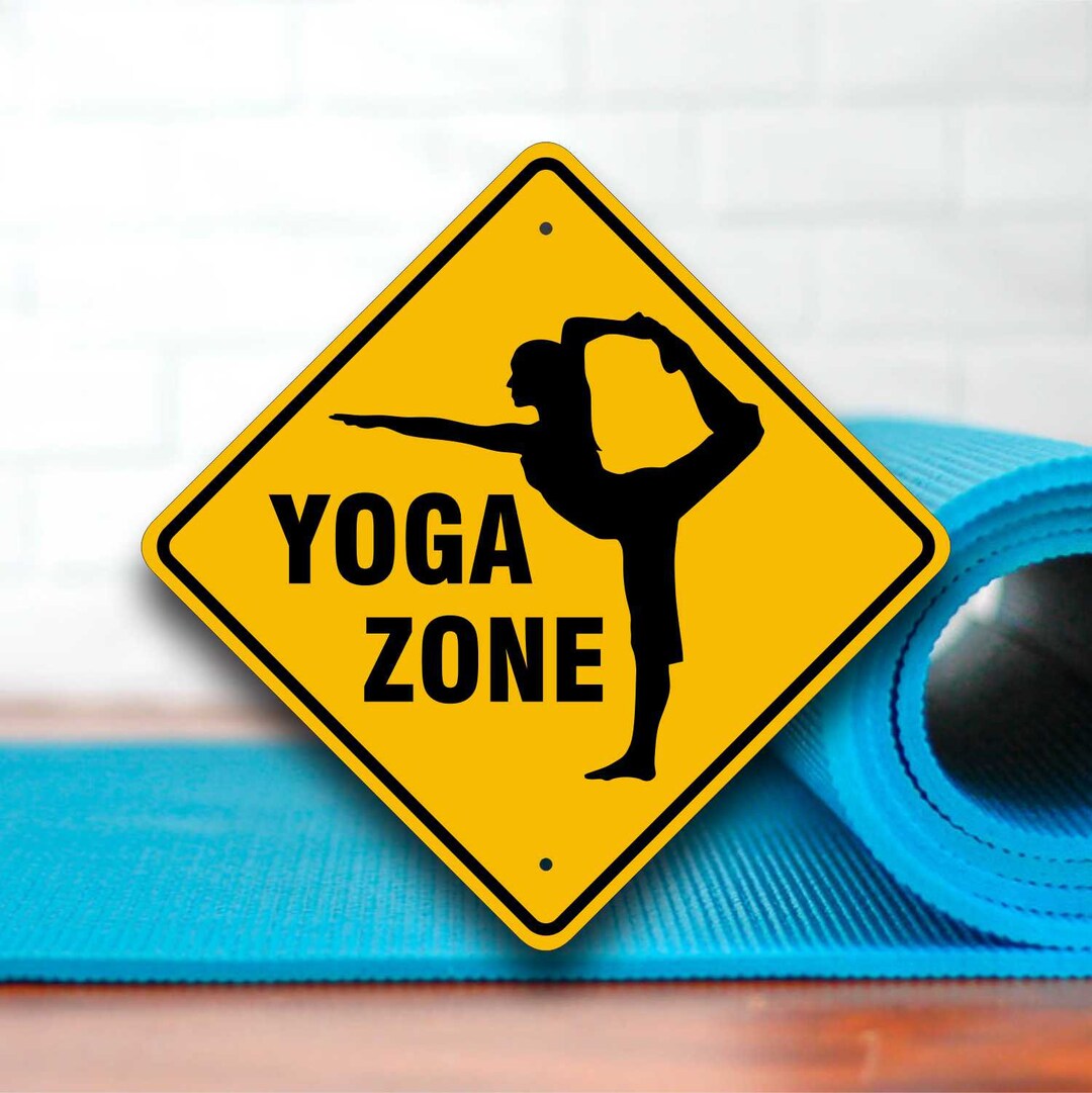 Fitness Sign - YOGA ZONE - Pilates - Workout - Unique Excercise Gift ...
