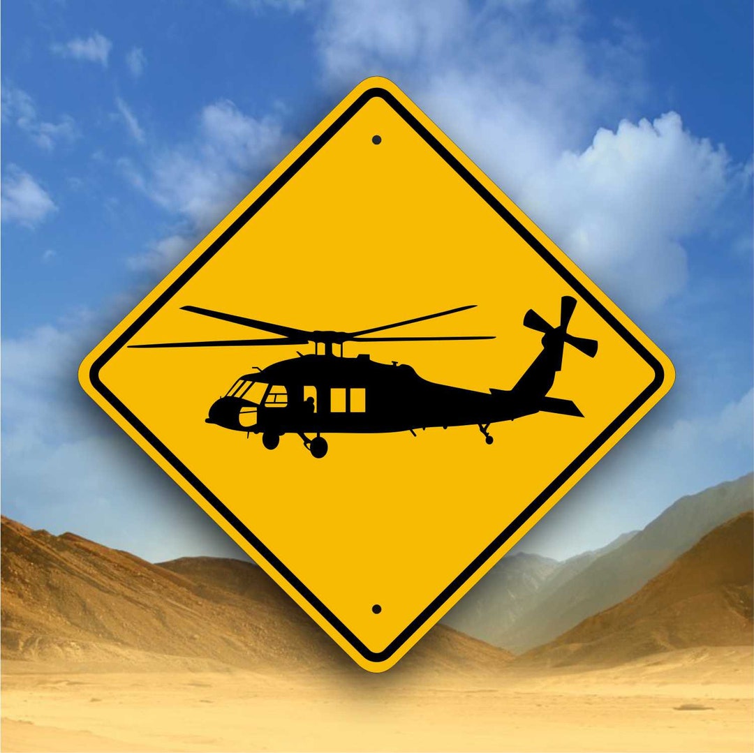 Black Hawk Helicopter - Aviaton Landing Sign - International Military ...