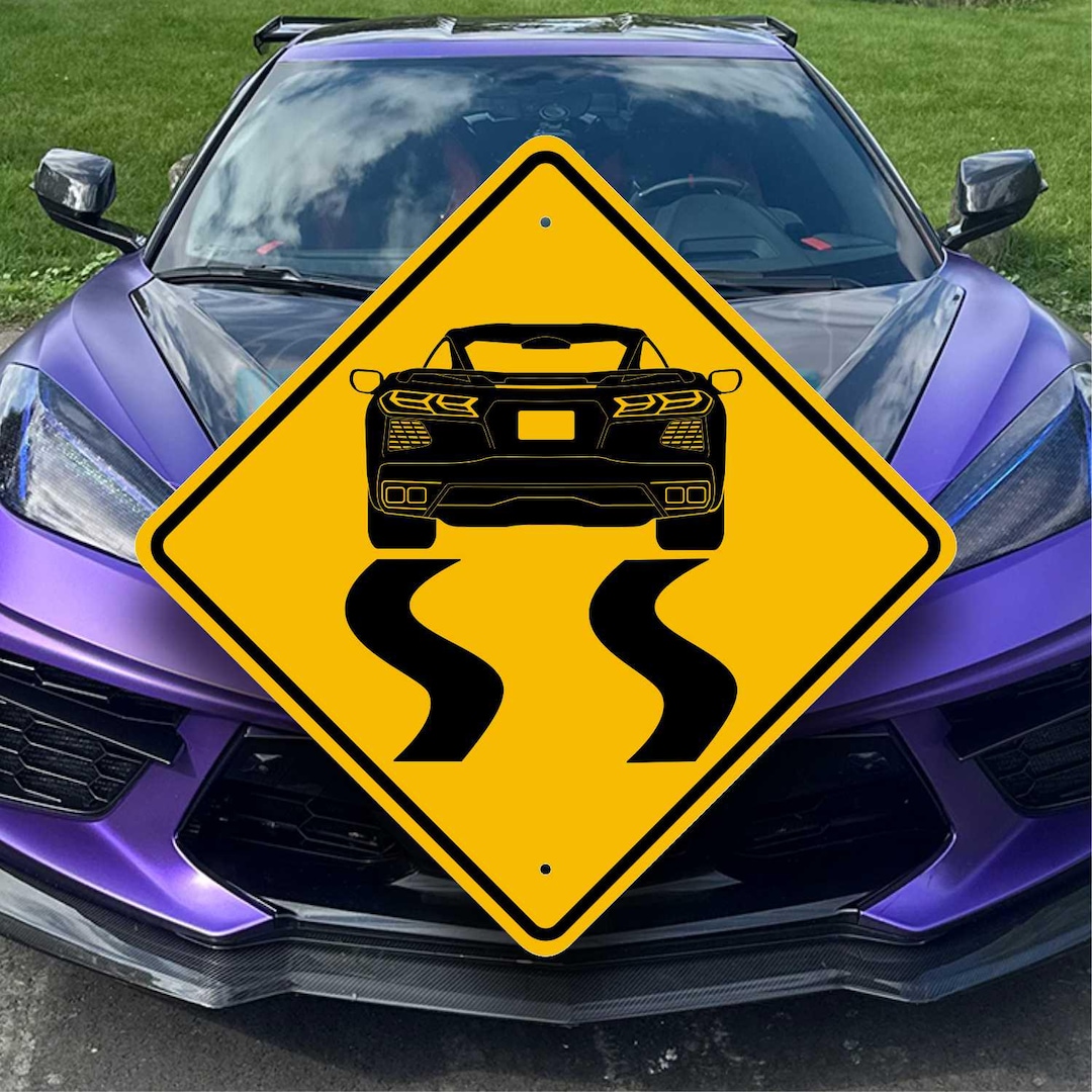 C8 Chevrolet Corvette Customizable Sign - Highway Style Aluminum ...
