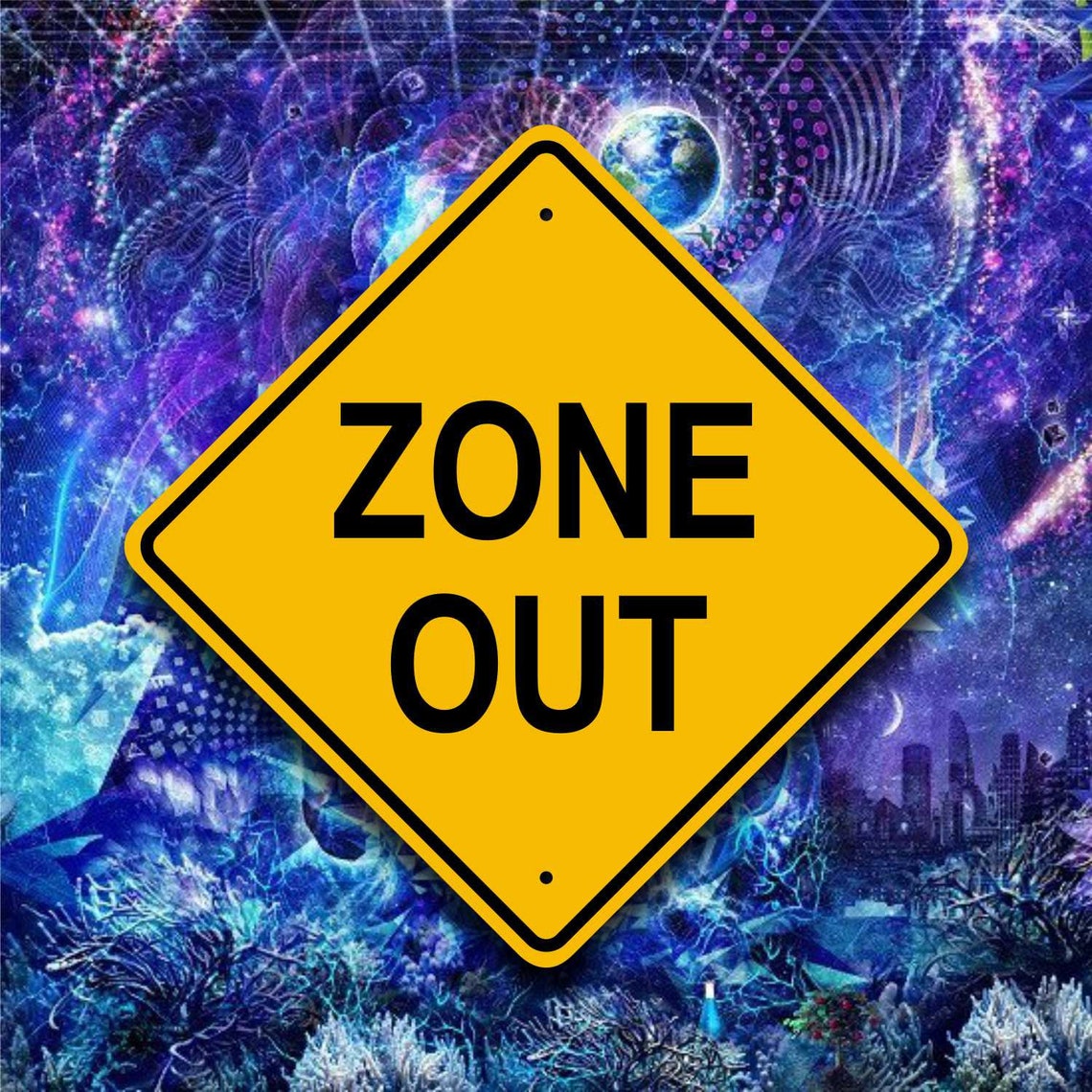 Zone Out Highway Style Aluminum Sign Placard Fun Bedroom | Etsy