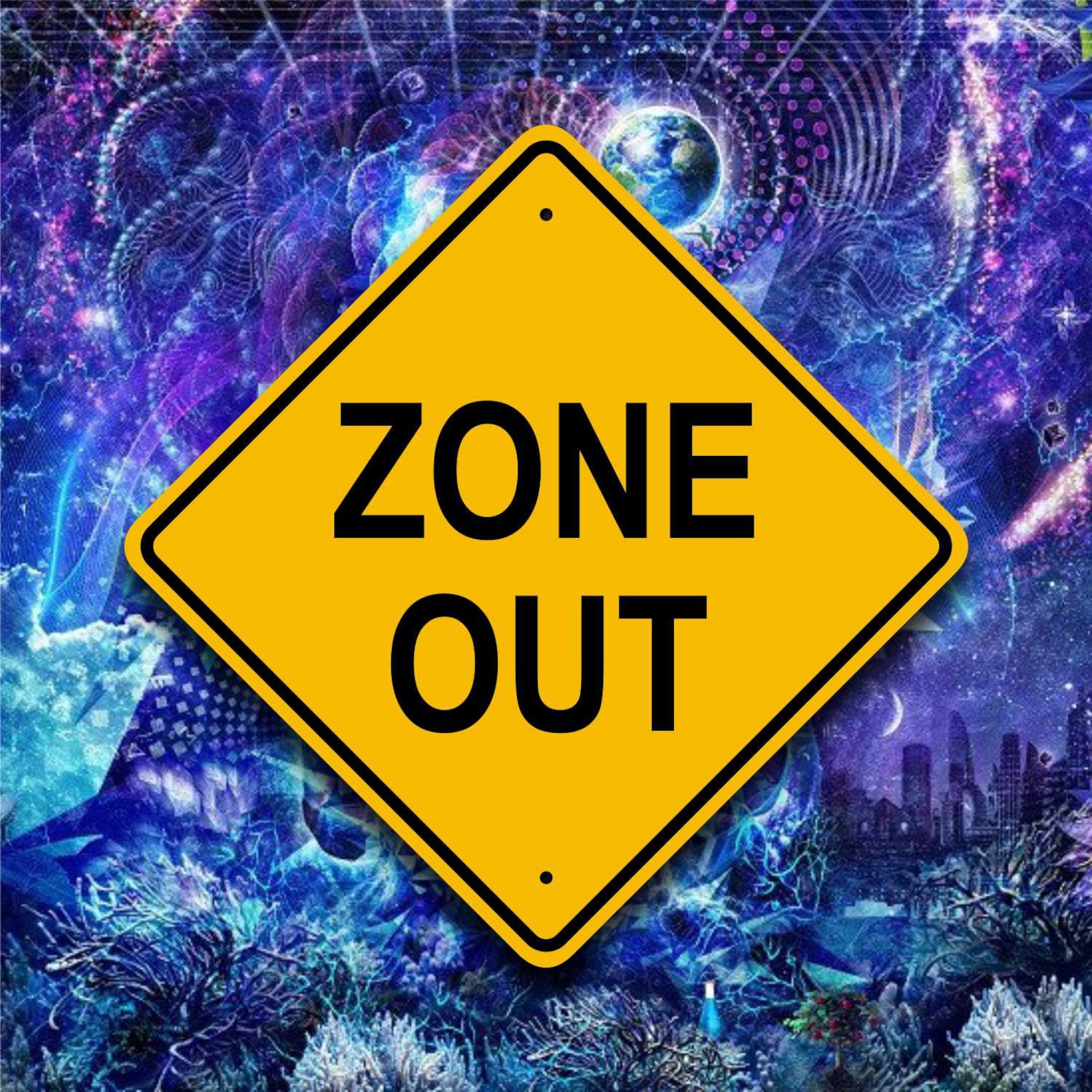 Zone Out Highway Style Aluminum Sign Placard Fun Bedroom | Etsy