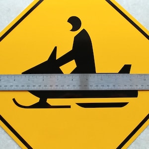 Snowmobile Crossing Sign- Trail Marker - Aluminum Skidoo Placard ...
