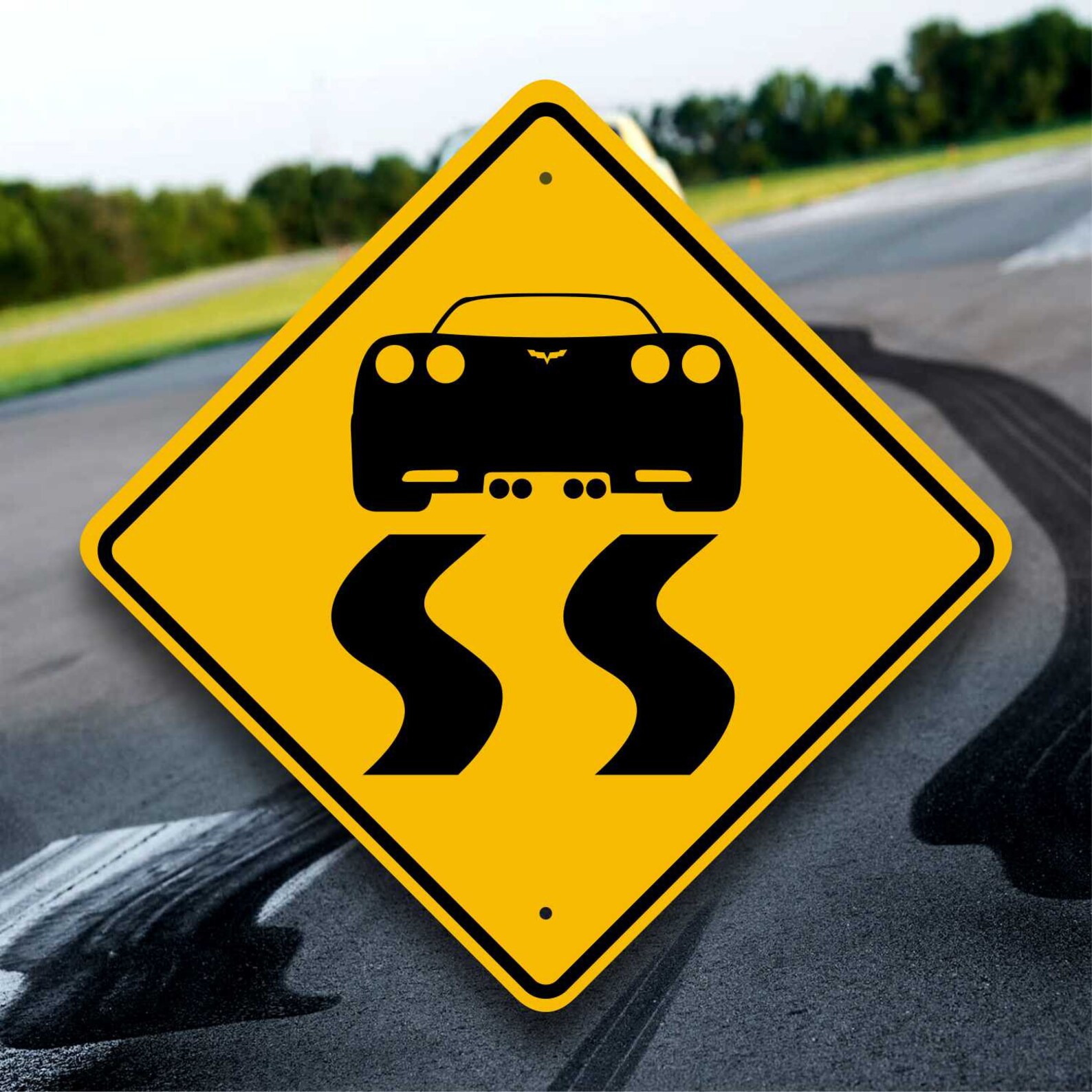 Corvette C6 Burnout Sign Aluminum Highway Style Placard | Etsy