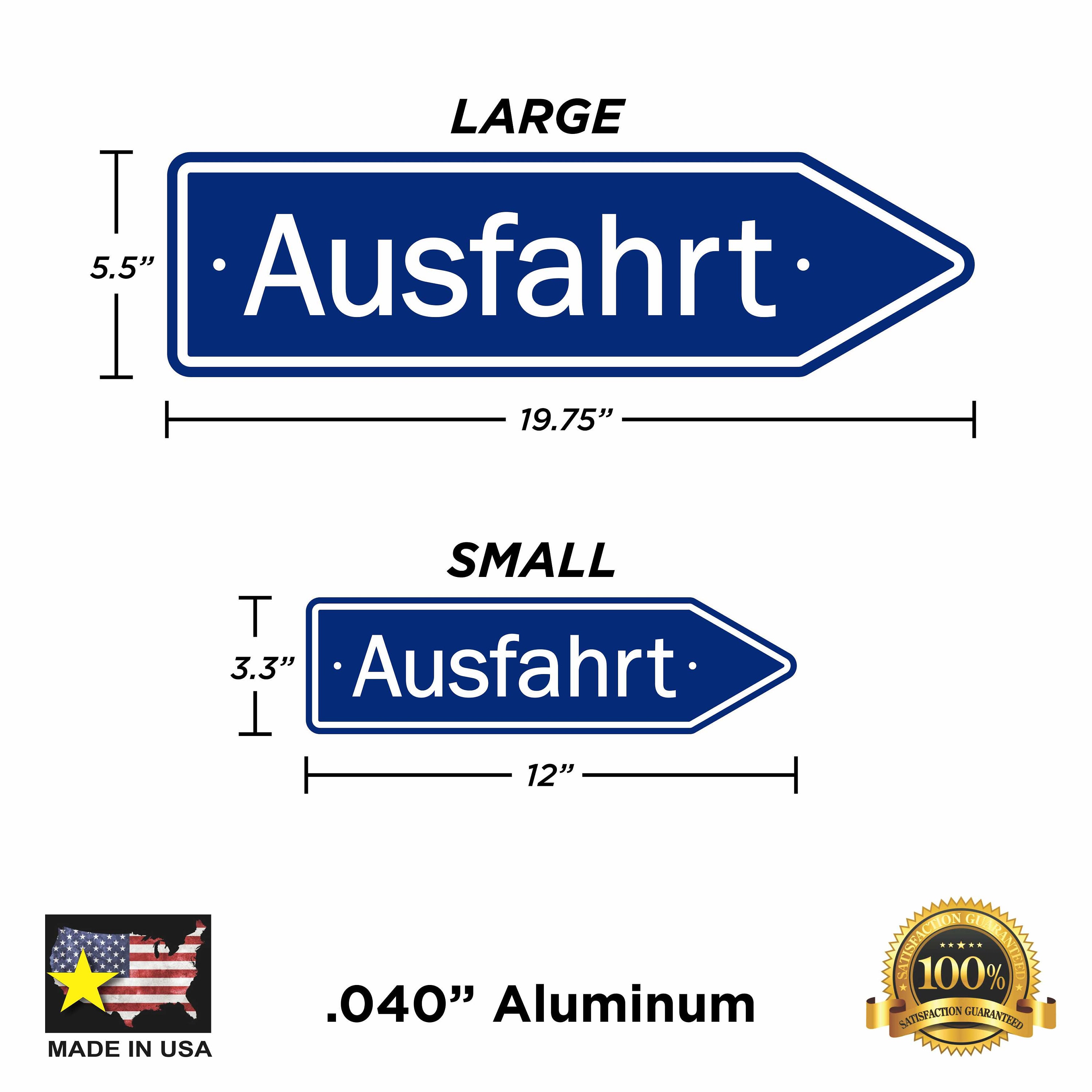 German Exit Sign AUSFAHRT Aluminum Scale Replica - Etsy