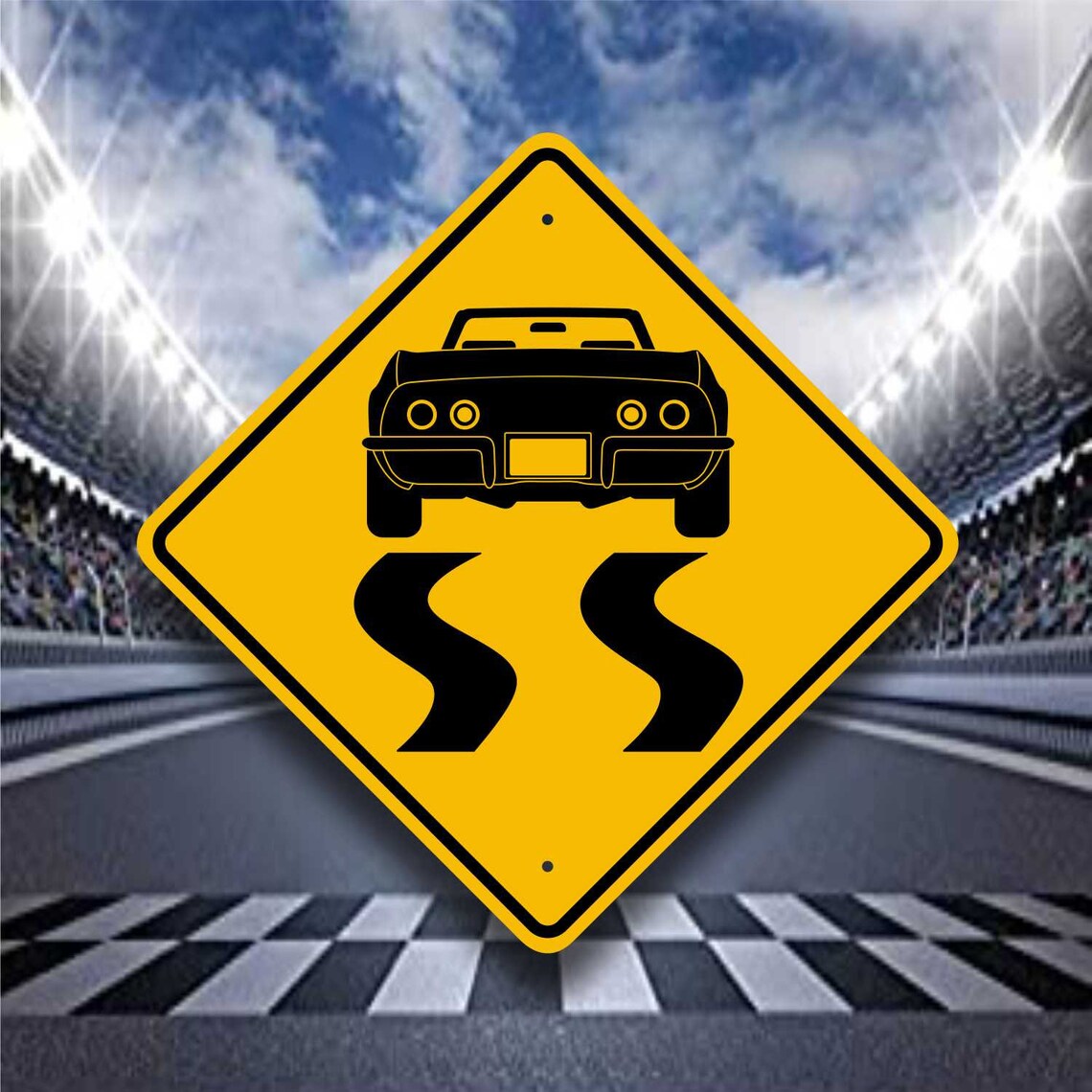 C3 Corvette Convertible Stingray Customizable Tire Burnout | Etsy