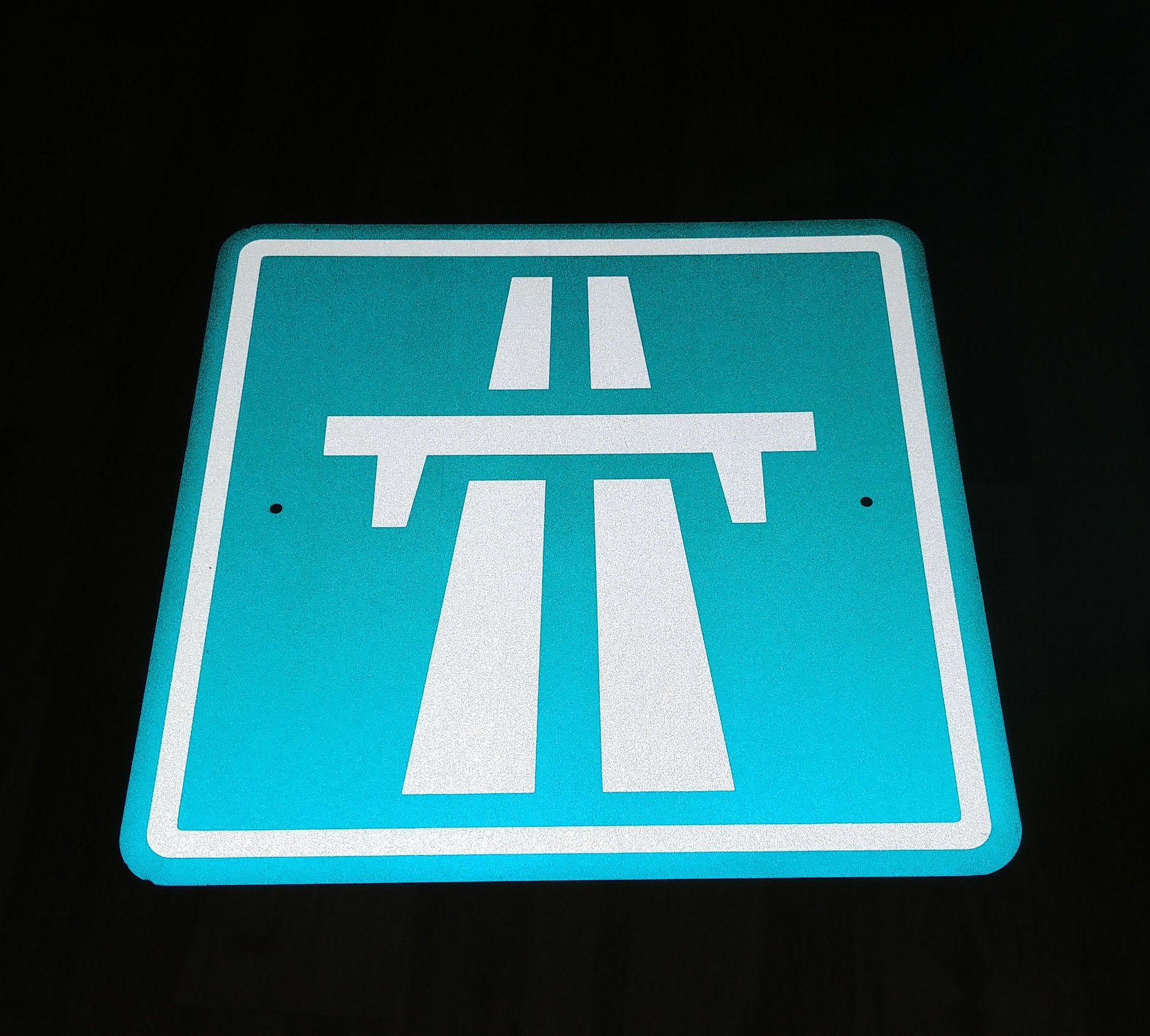 Large Full Size Reflective Autobahn Sign German Highway | Etsy