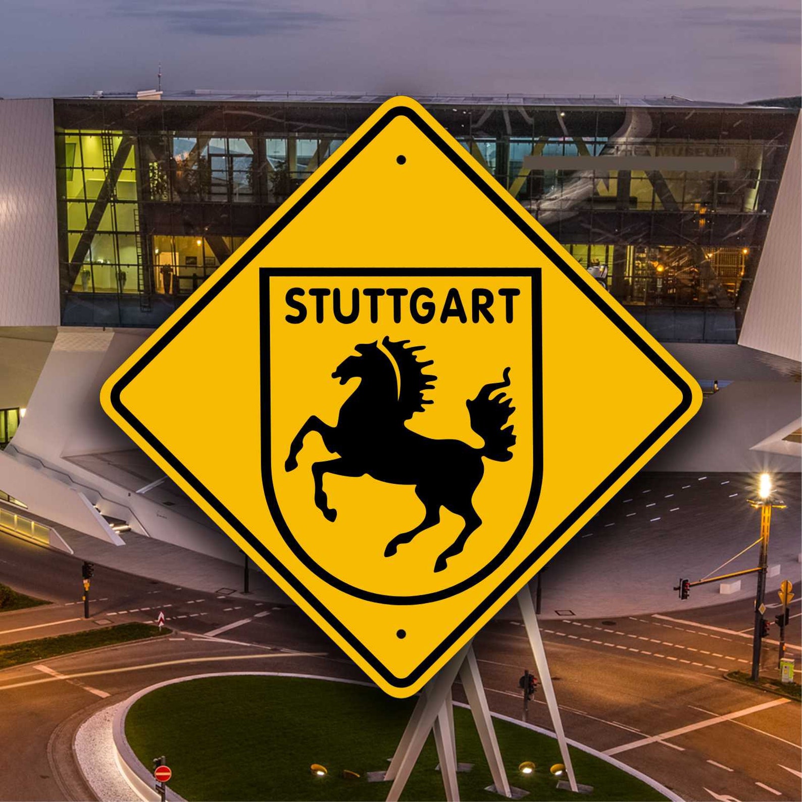 Stuttgart Coat of Arms Sign: Aluminum Placard - German Engineering ...