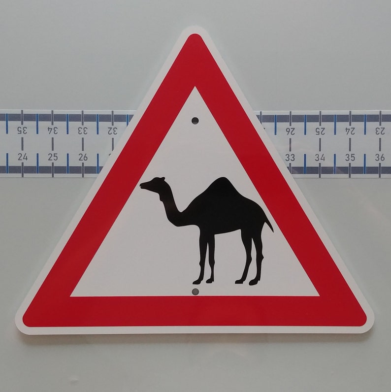 Camel Warning Sign Triangle Road Crossing Marker - Etsy
